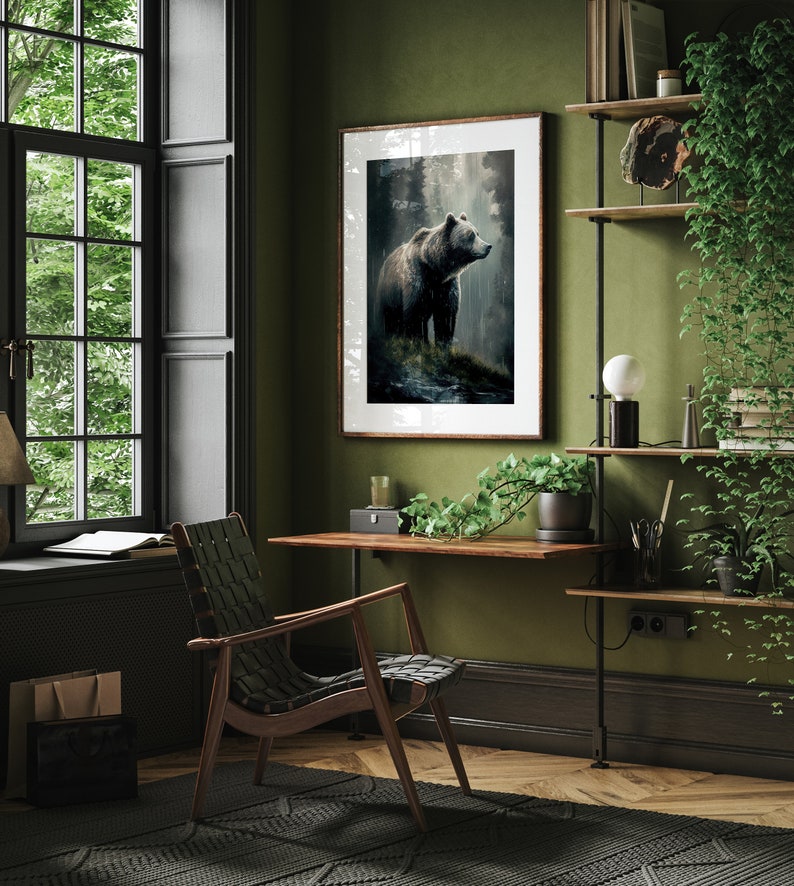 Grizzly Bear | Farmhouse Nature Decor, Woodland Cabin Decor, Animal ...