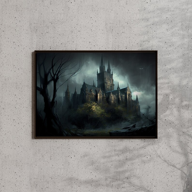 Abandoned Gothic Castle Goth Cottagecore Wall Art Dark & - Etsy