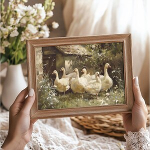 Geese | Cottagecore Wall Art, Goose Print, Spring Home Decor, Nursery ...