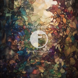 Stained Glass Window | Cottagecore Wall Art, Victorian Decor, Dark ...