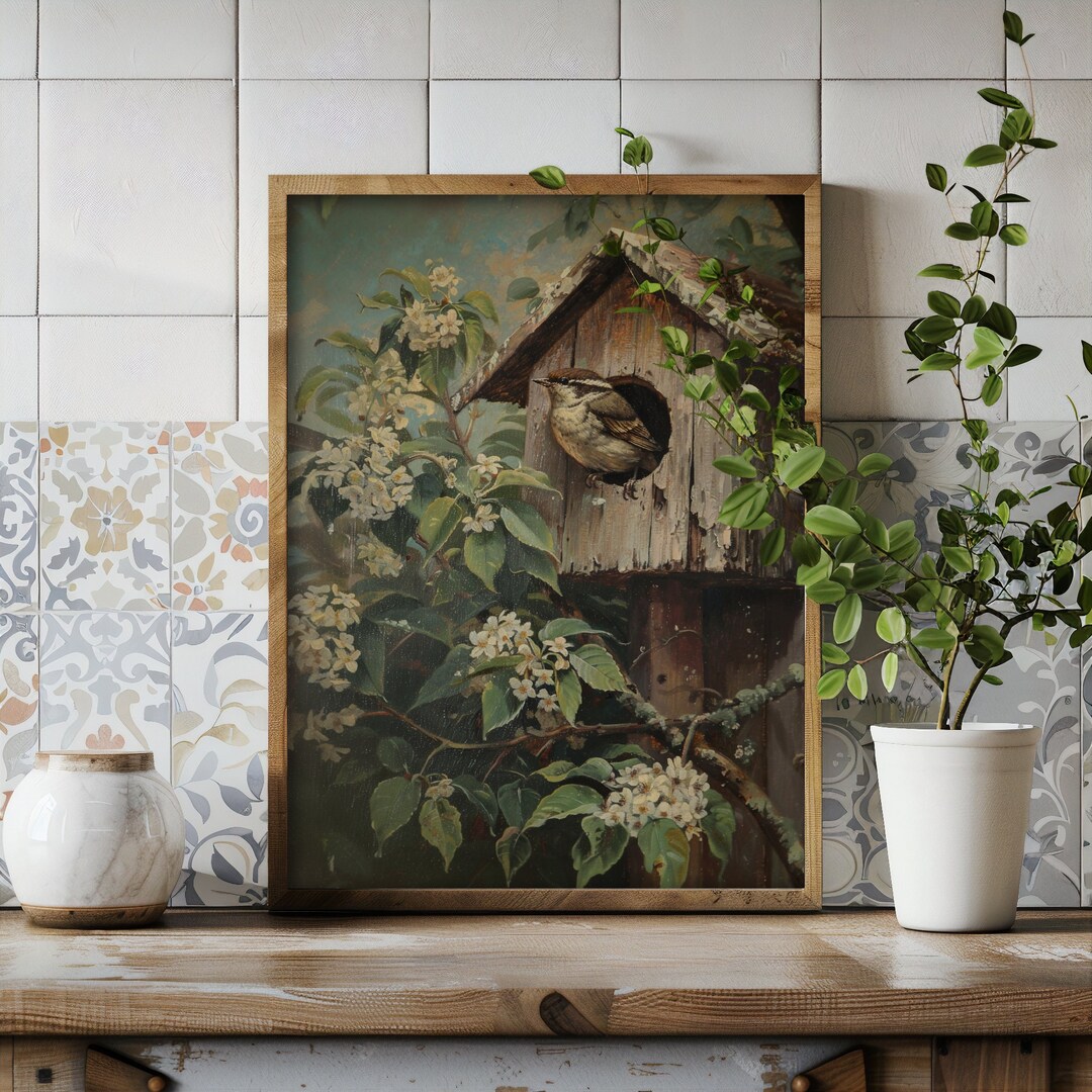 Birdhouse | Cottagecore Prints, Botanical Aesthetic, Nature Wall Art ...