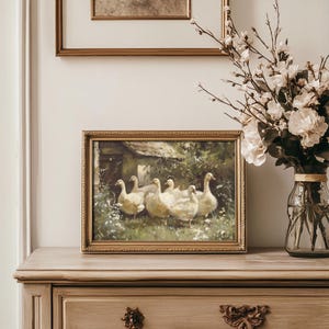 Geese | Cottagecore Wall Art, Goose Print, Spring Home Decor, Nursery ...