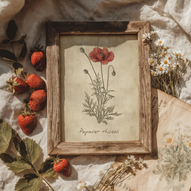 Vintage Botanical Prints Set | Wildflower Gallery Wall (digital ...