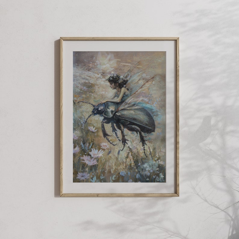 Beetle Fairy | Cottagecore Prints, Botanical Aesthetic, Curiosities ...