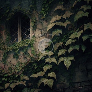 Overgrown Castle Wall | Victorian Wall Art, Botanical Decor, Dark ...