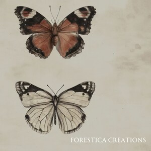 Butterflies Chart | Cottagecore Wall Art, Moody Botanical Printable ...