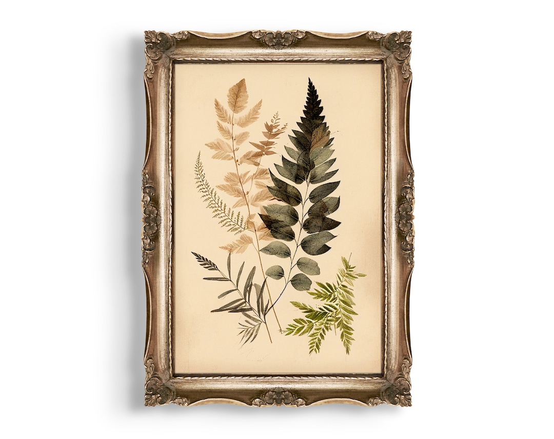 Leaves | Boho Cottagecore Prints, Botanical Room Decor, Moody Earth ...