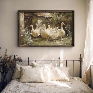 Geese | Cottagecore Wall Art, Goose Print, Spring Home Decor, Nursery ...