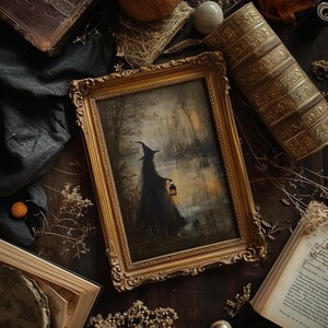 Night Witch | Halloween Printable, Witchy Art Print, Spooky Wall Art ...