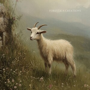 Goat | Cottagecore Print, Farmhouse Decor, Vintage Easter Prints ...