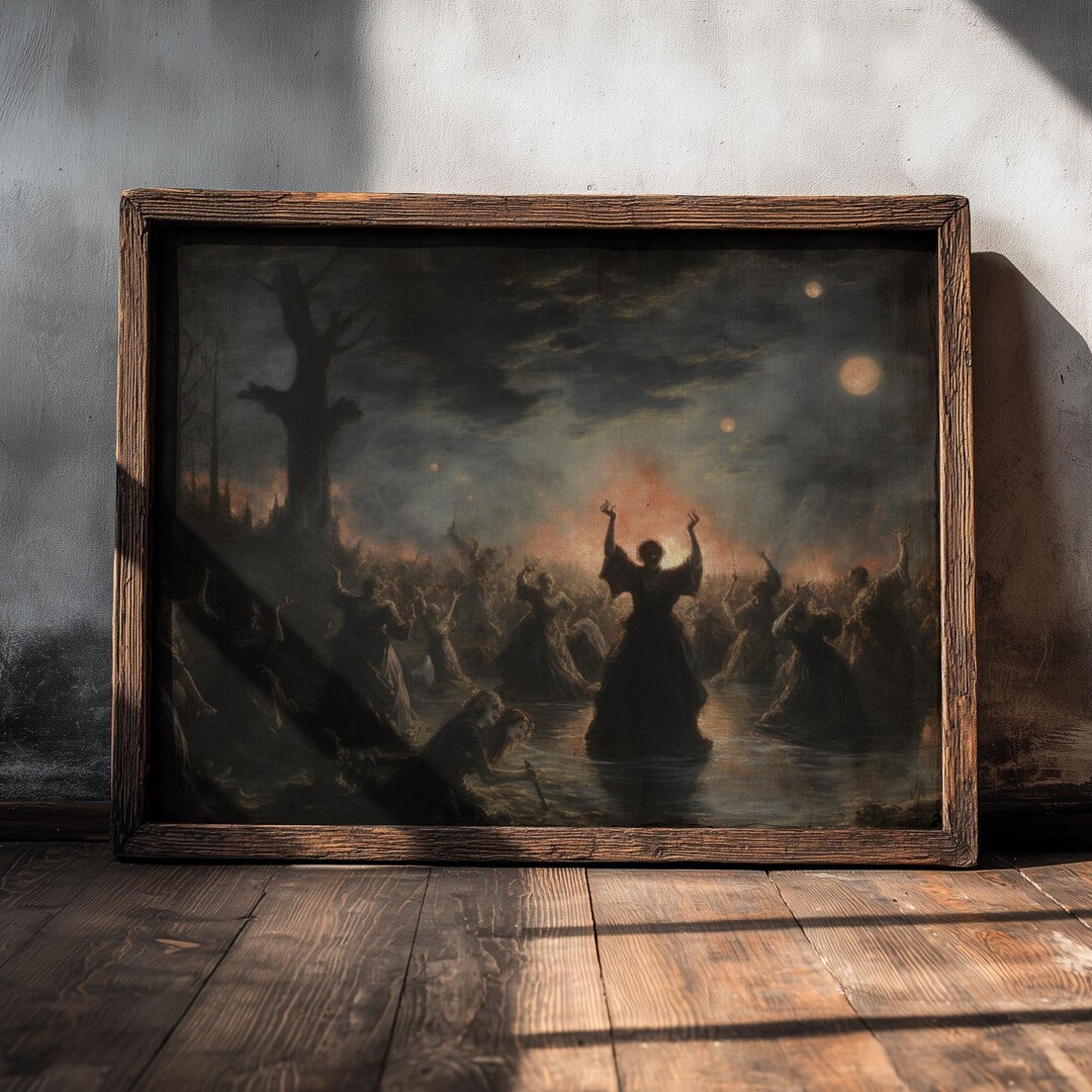 Gathering | Halloween Prints, Witchy Wall Art, Witch Home Decor, Dark ...