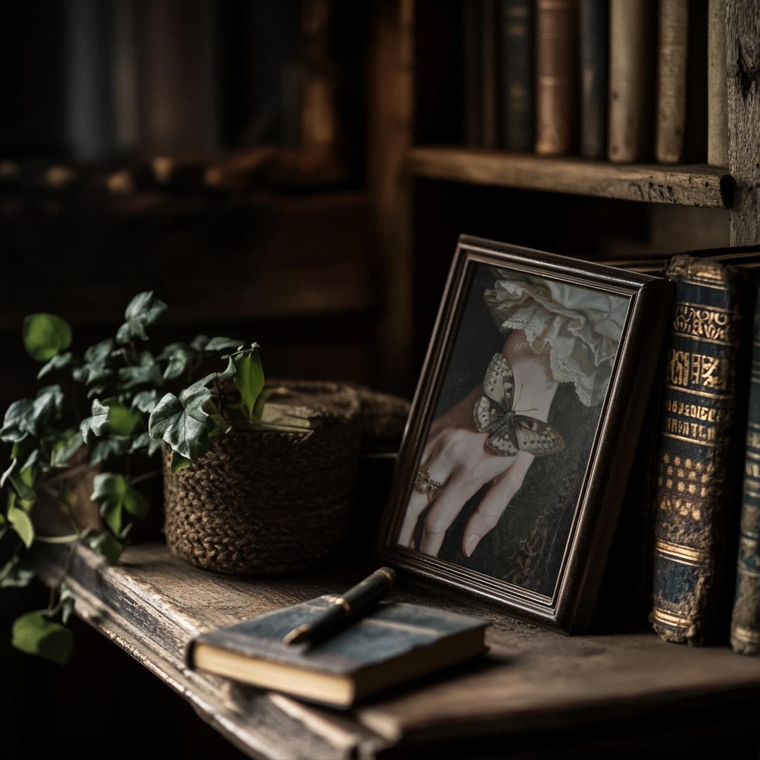 Midnight Butterfly | Dark Academia Prints, Vintage Aesthetic, Moody ...