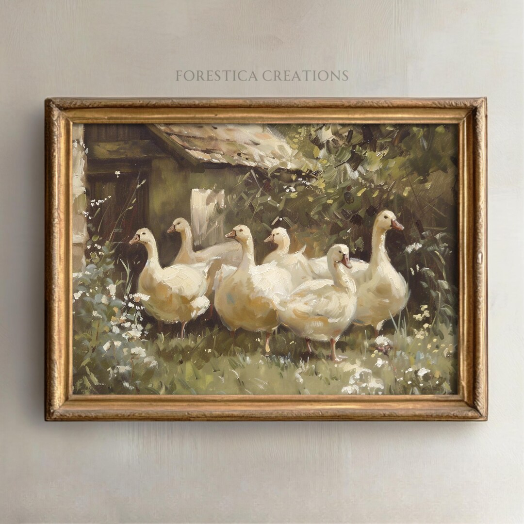 Geese | Cottagecore Wall Art, Goose Print, Spring Home Decor, Nursery ...