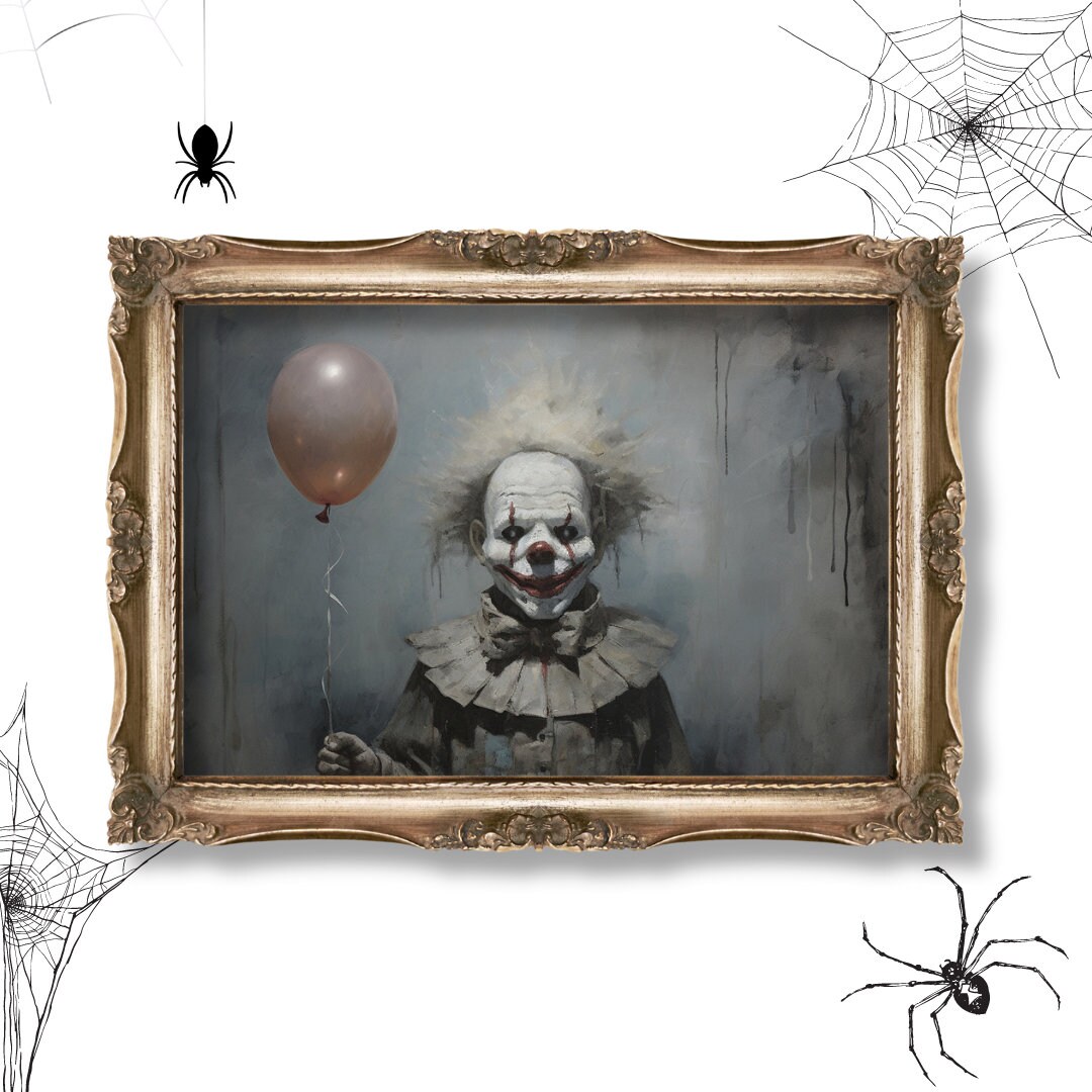 Scary Clown Halloween Prints Spooky Horror Art Whimsigoth - Etsy