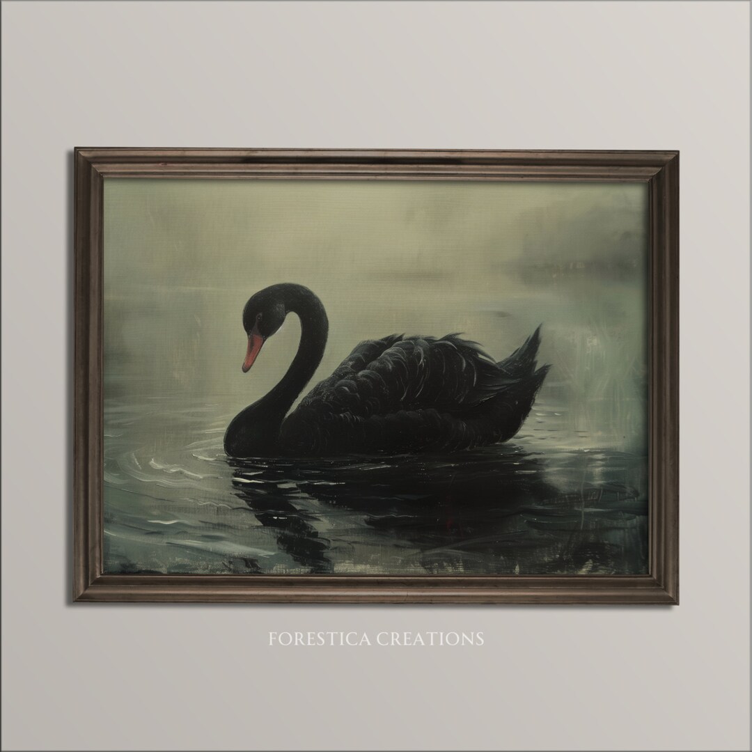 Black Swan | Dark Academia Prints, Gothic Home Decor, Victorian Goth ...