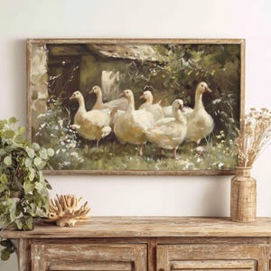 Geese | Cottagecore Wall Art, Goose Print, Spring Home Decor, Nursery ...
