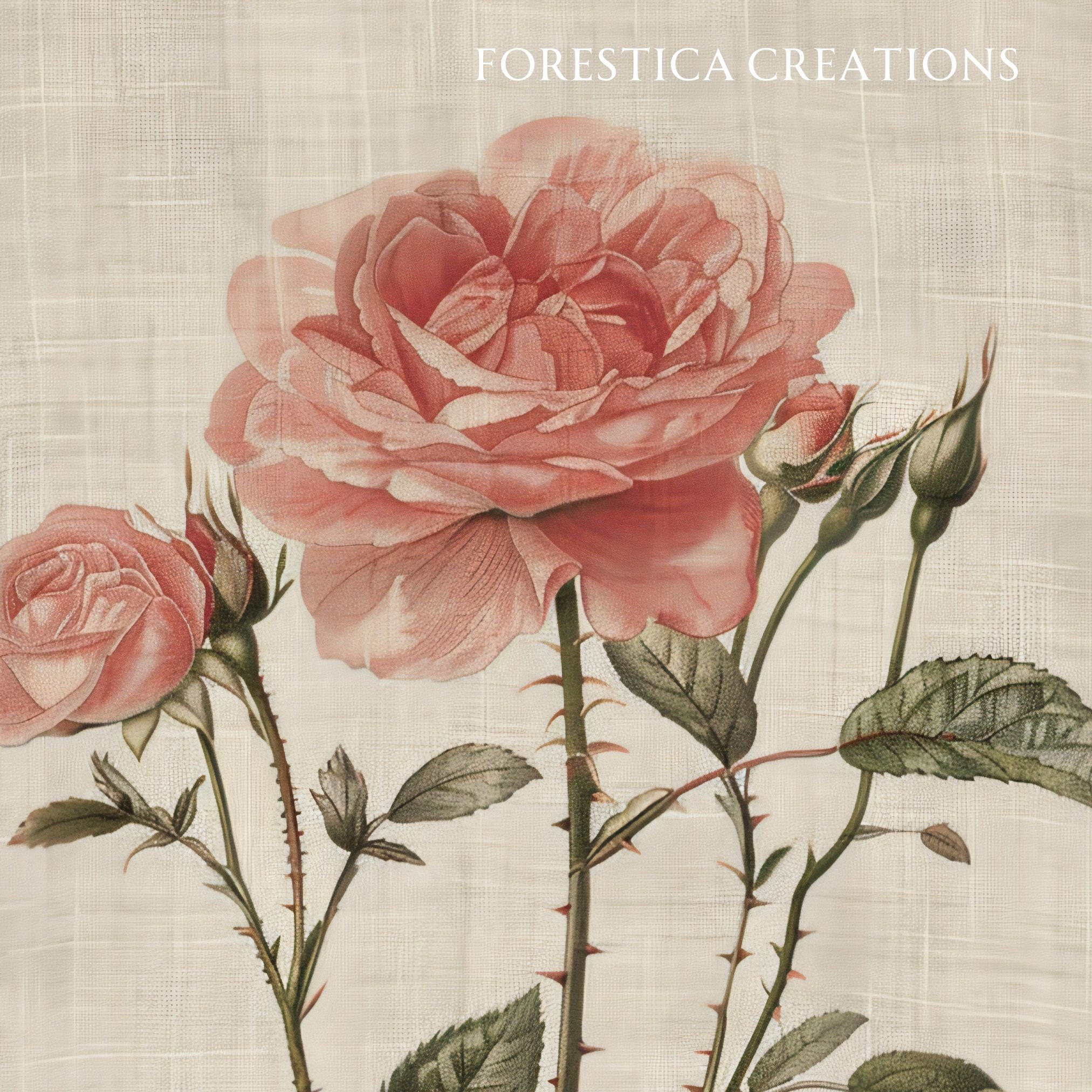 Pink Rose | Cottagecore Wall Art, Minimalist Nature Poster, Floral Home ...