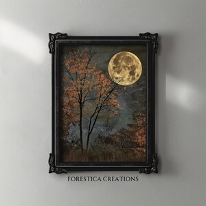 Autumn Night | Halloween Printable, Dark Academia Decor, Witchy Art ...