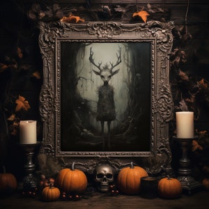 Woodland Creature Halloween Prints, Dark Cottagecore, Gothic Wall Art ...