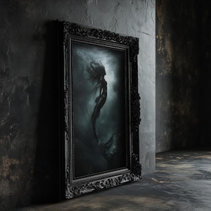 Dark Siren | Creepy Mermaid Art, Dark Fantasy Wall Decor, Moody Sea Art ...