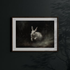 White Rabbit | Dark Academia Prints, Gothic Home Decor, Goth ...