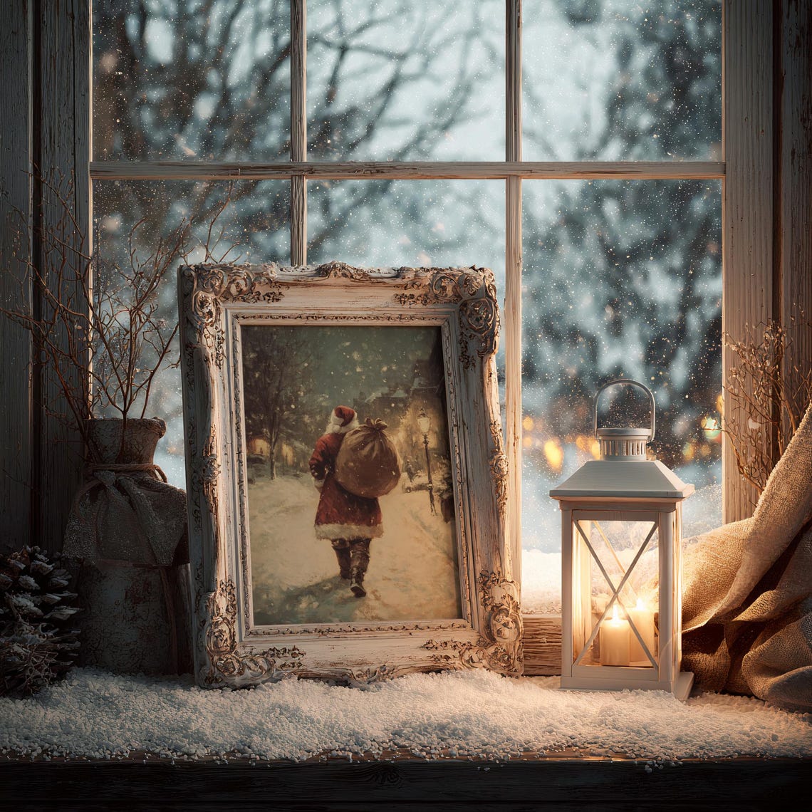 Santa's Coming | Christmas Print, Holiday Wall Decor, Snowy Art ...