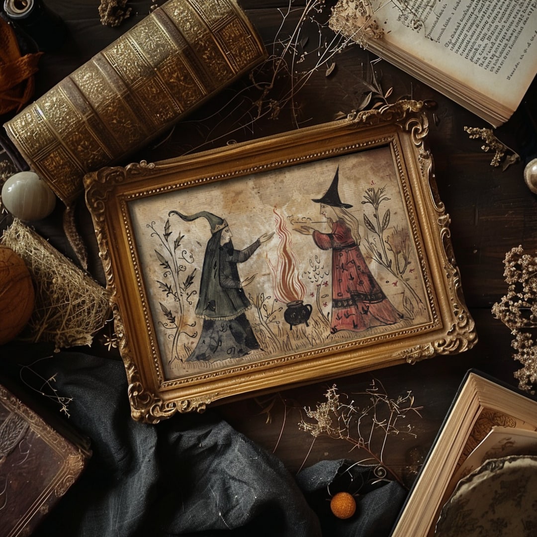 Witches | Medieval Aesthetic, Witchy Print, Witch Home Decor ...