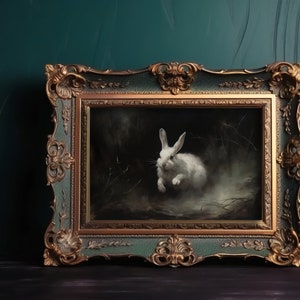 White Rabbit | Dark Academia Prints, Gothic Home Decor, Goth ...