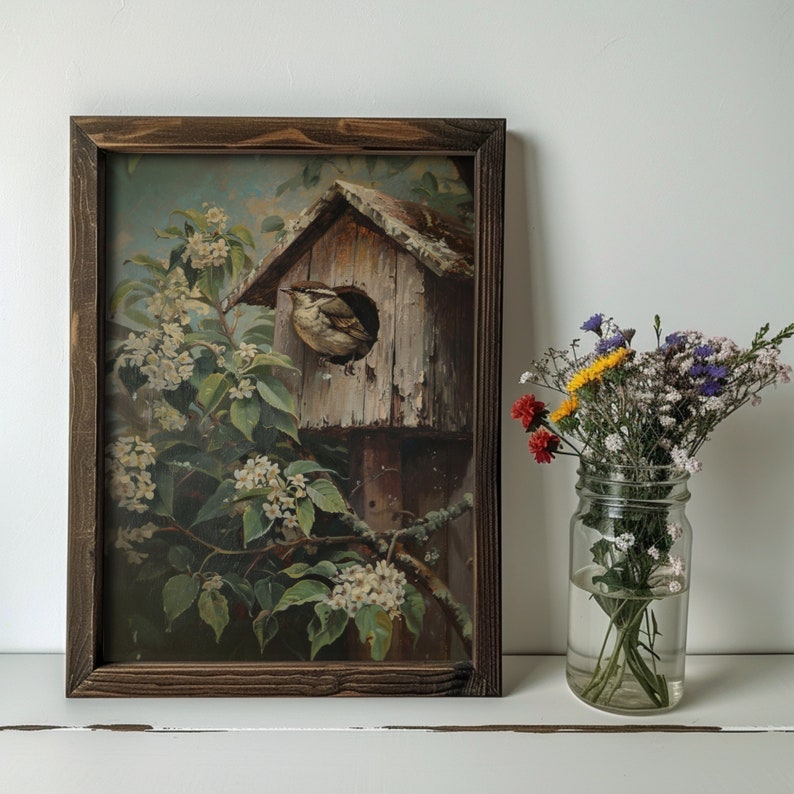 Birdhouse | Cottagecore Prints, Botanical Aesthetic, Nature Wall Art ...