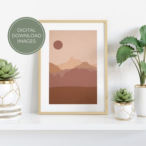 Boho Landscape Printable Wall Art, Digital Download, Room Decor ...