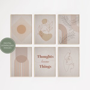 Boho Prints Gallery Set of 6, Printable Wall Art, Digital Download ...