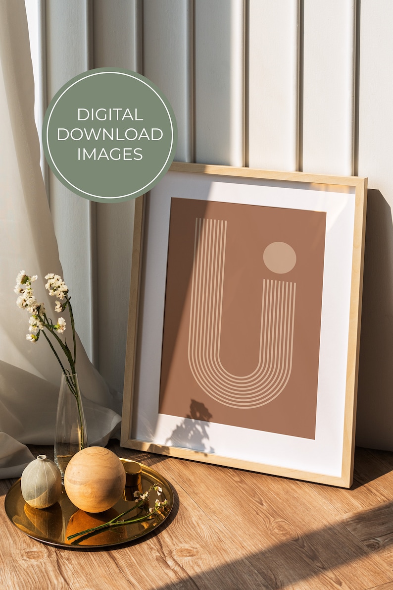 Boho Beige Rainbow Art Print, Printable Wall Art, Digital Download ...