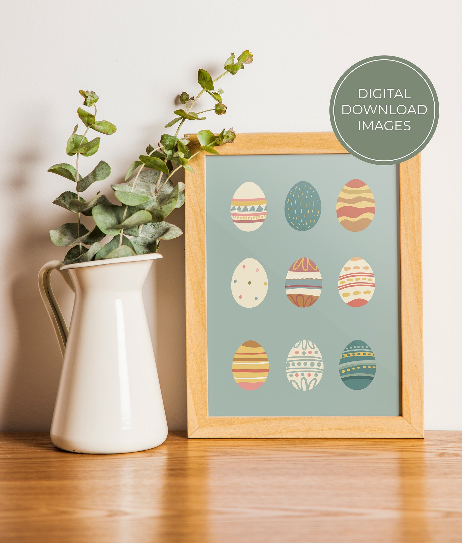 Easter Printables Set of 3, Digital Download With Egg Ornaments, Funny ...