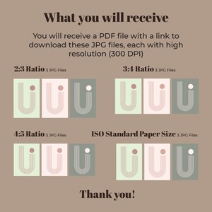 Boho Rainbow Prints With Pink and Green Colors, Printable Wall Art ...