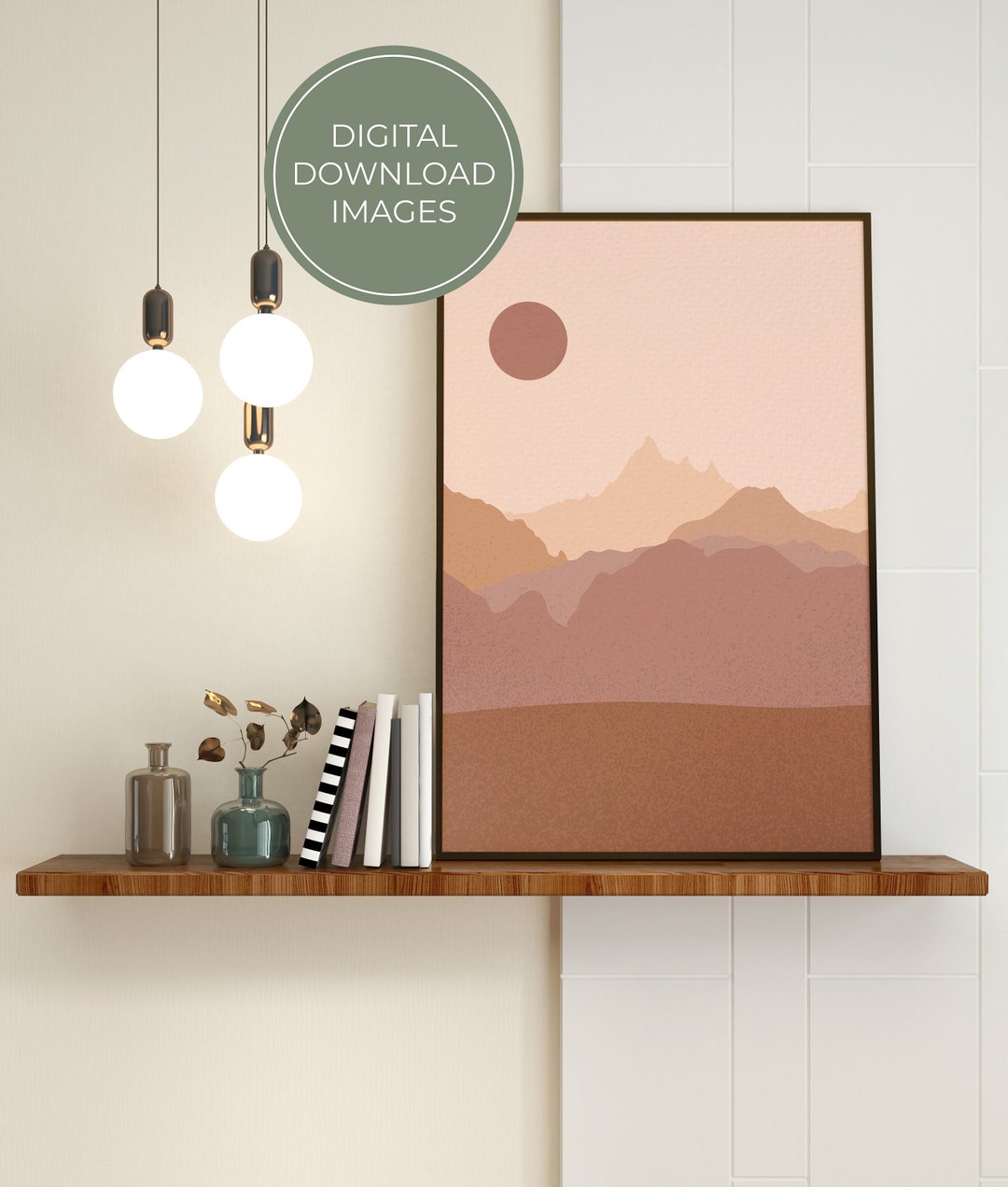 Boho Landscape Printable Wall Art, Digital Download, Room Decor ...