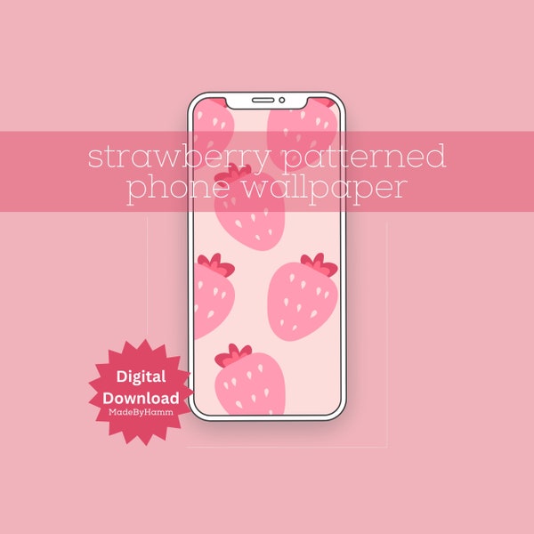 Strawberry Wallpaper - Etsy