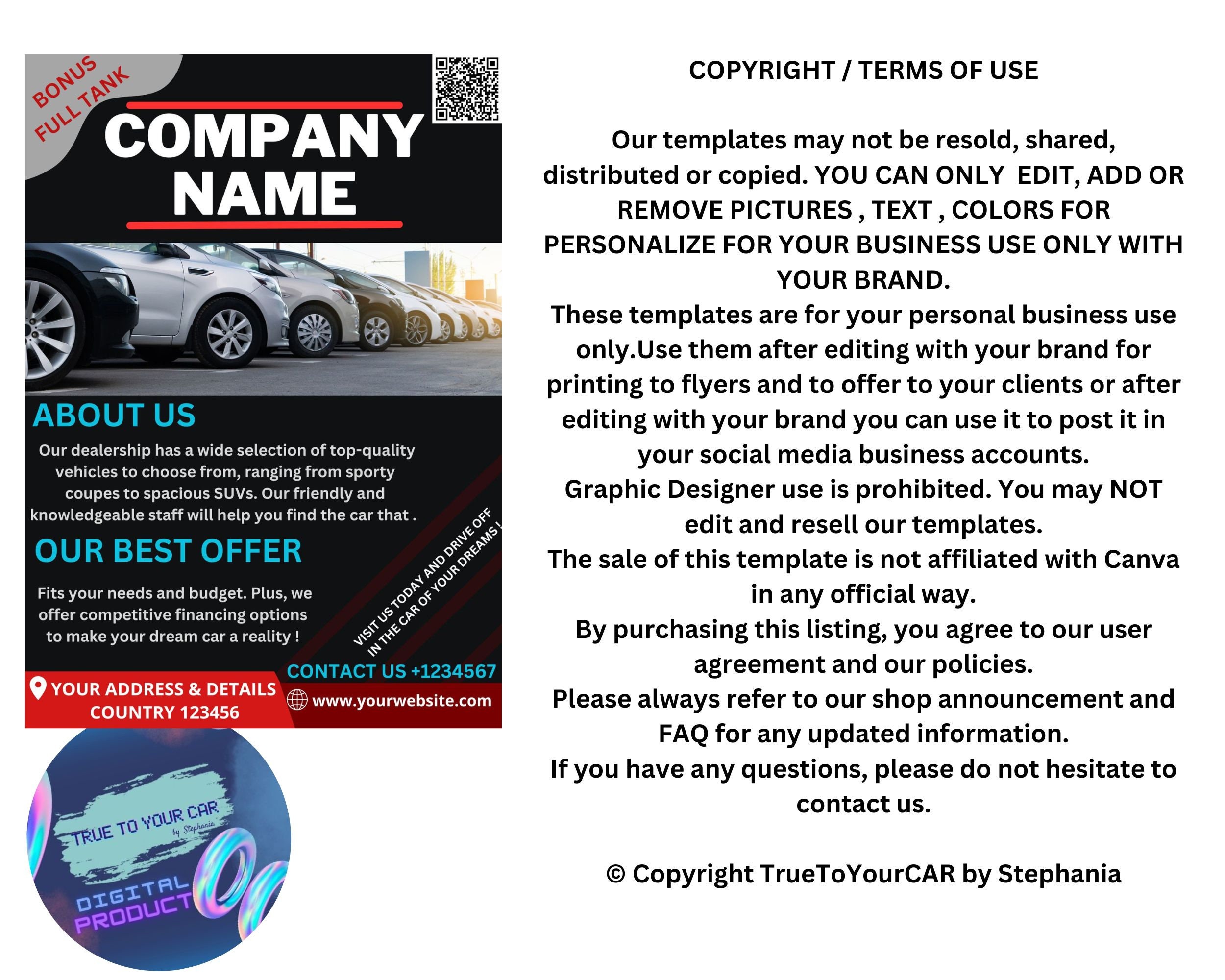 Customizable Car Dealership Flyer Template for Auto Dealership & Car ...