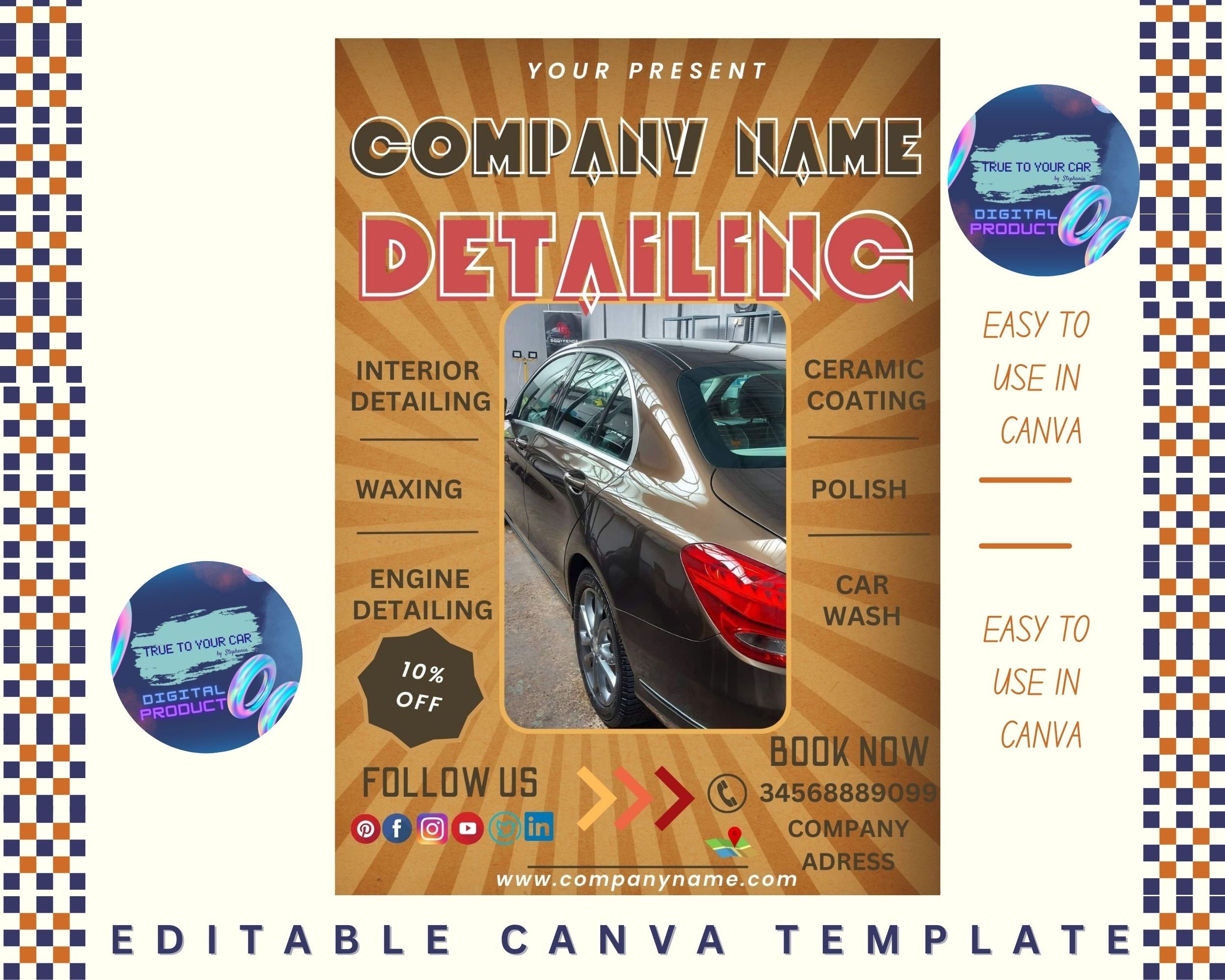Impress Your Customers With Our Car Detailing Flyer Template or Car ...