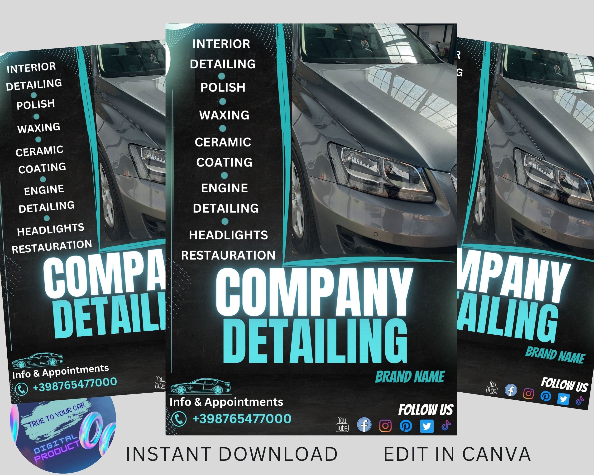 Car Wash Flyer Template Car Detailing Flyer Template Auto Parts Flyer ...