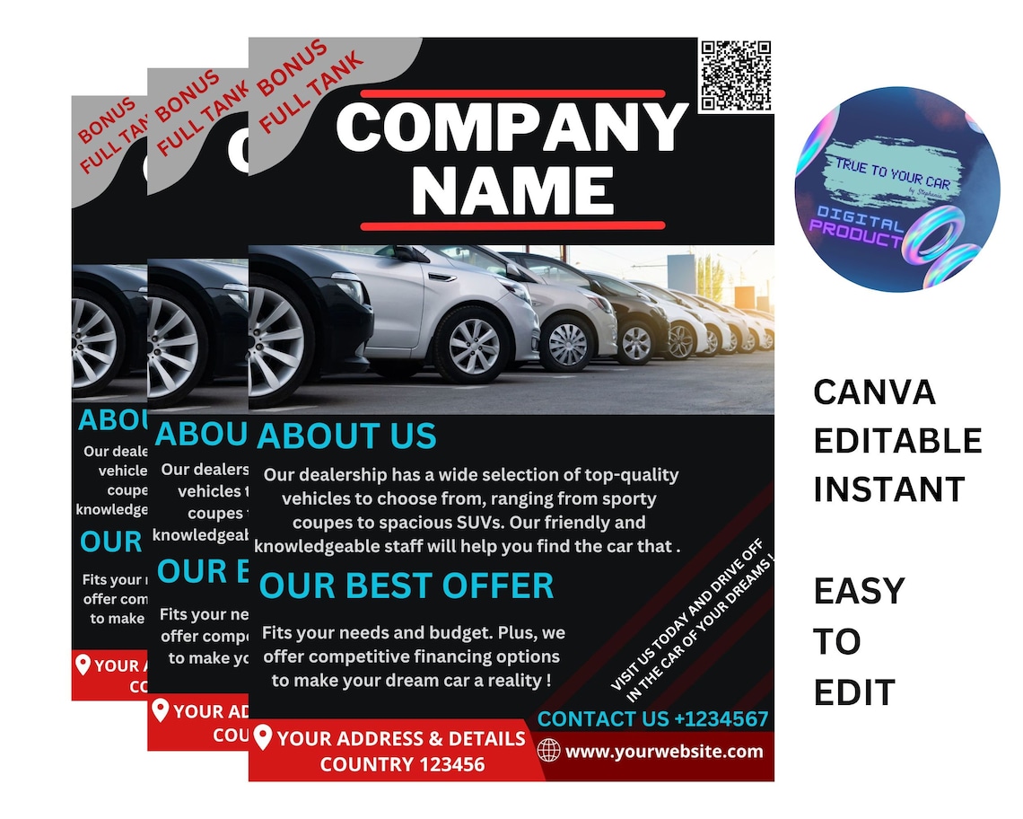Customizable Car Dealership Flyer Template for Auto Dealership & Car ...