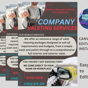 Customizable Car Valet Flyer Template for Auto Detailing & Car Wash ...