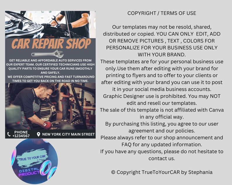 Customizable Car Repair Flyer Template for Auto Repair & Car Repair and ...