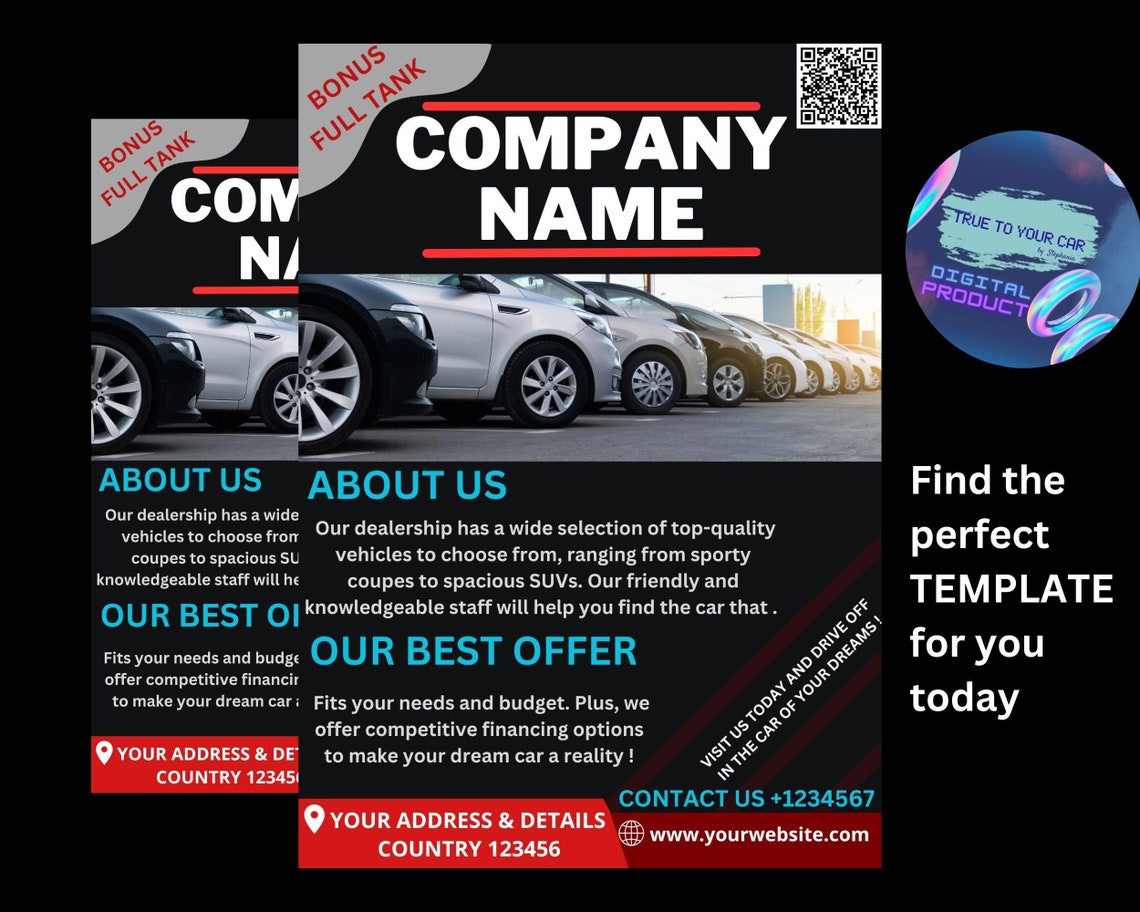 Customizable Car Dealership Flyer Template for Auto Dealership & Car ...