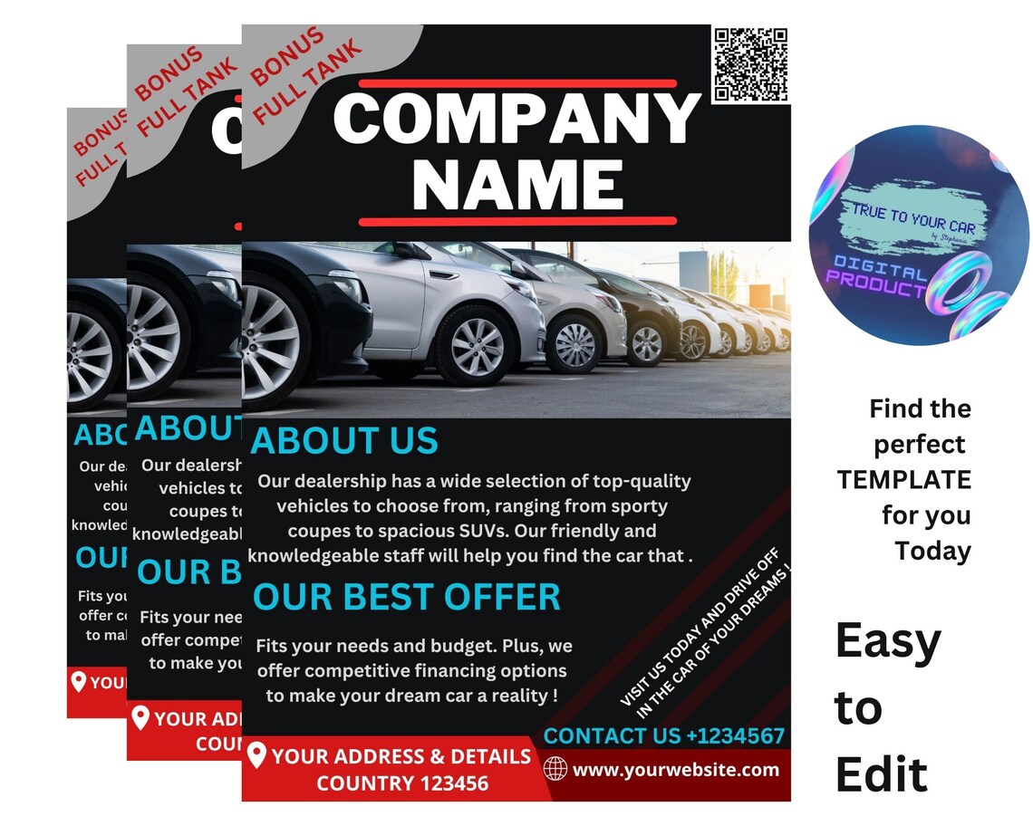Customizable Car Dealership Flyer Template for Auto Dealership & Car ...