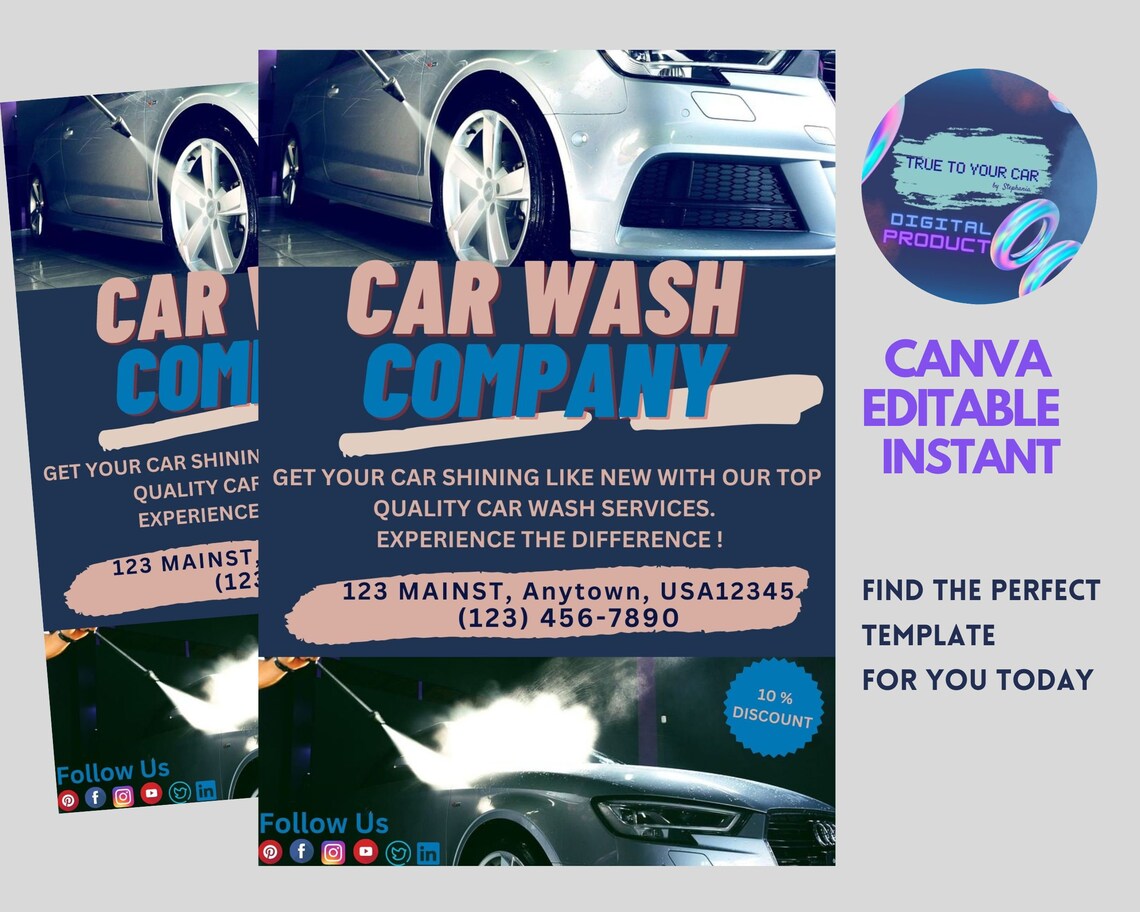 Car Wash Flyer Car Detailing Flyer Car Wash Post Auto Detailing ...