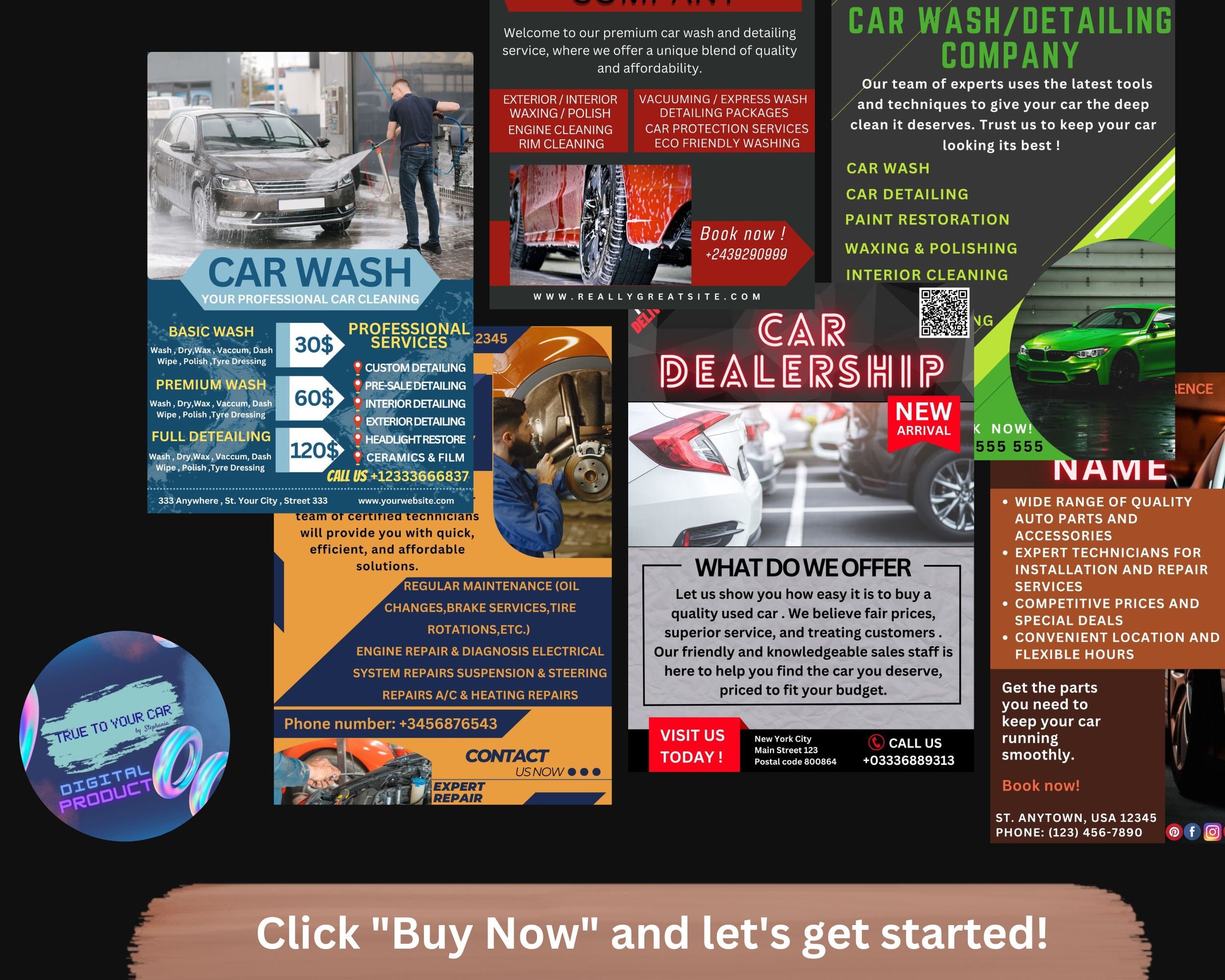 Custom Car Business Flyer Professional Design for Car Detailing/car ...