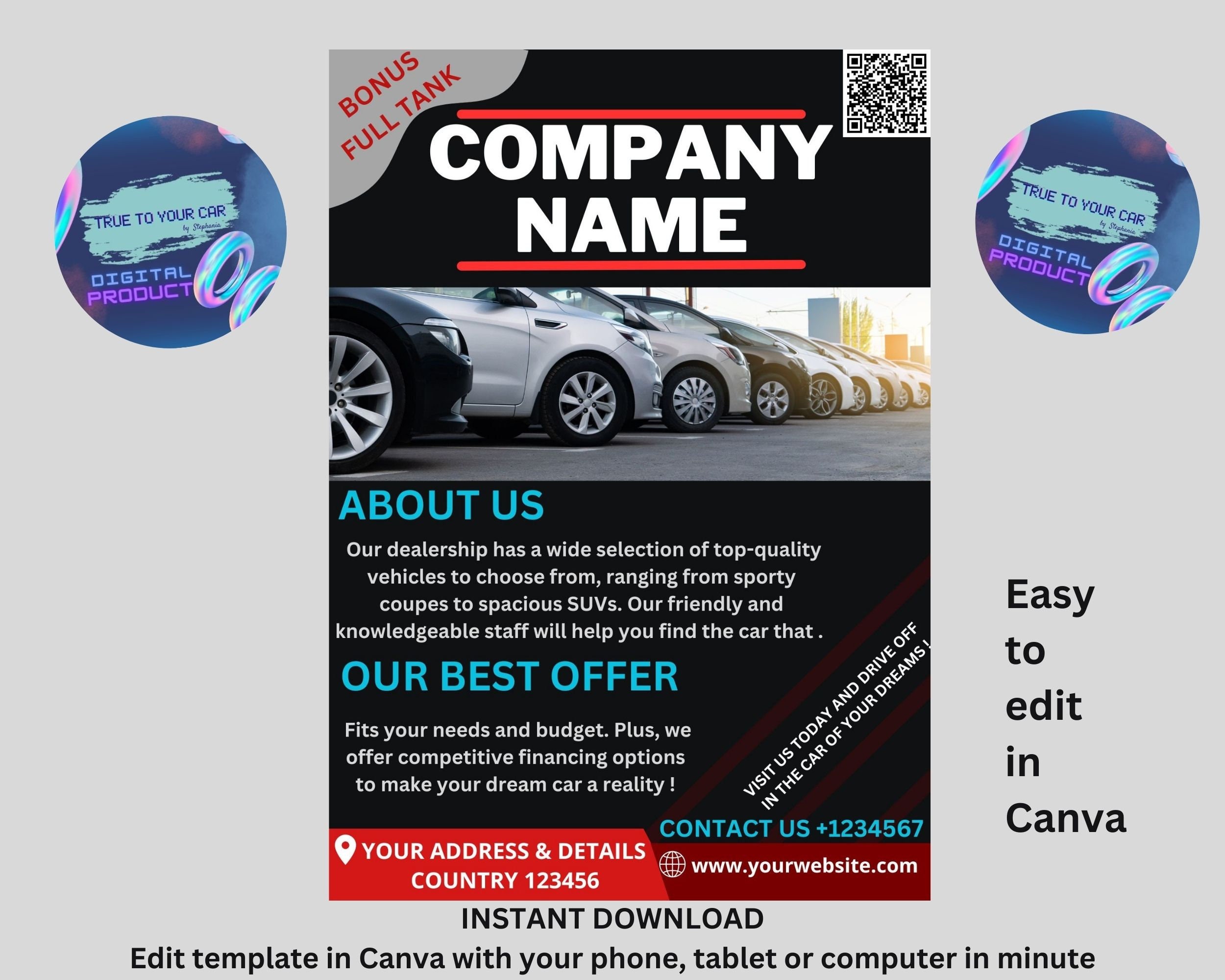 Customizable Car Dealership Flyer Template for Auto Dealership & Car ...