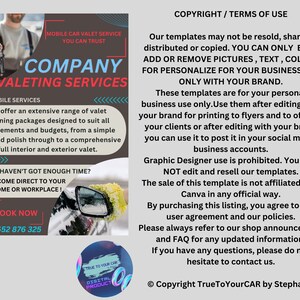 Customizable Car Valet Flyer Template for Auto Detailing & Car Wash ...