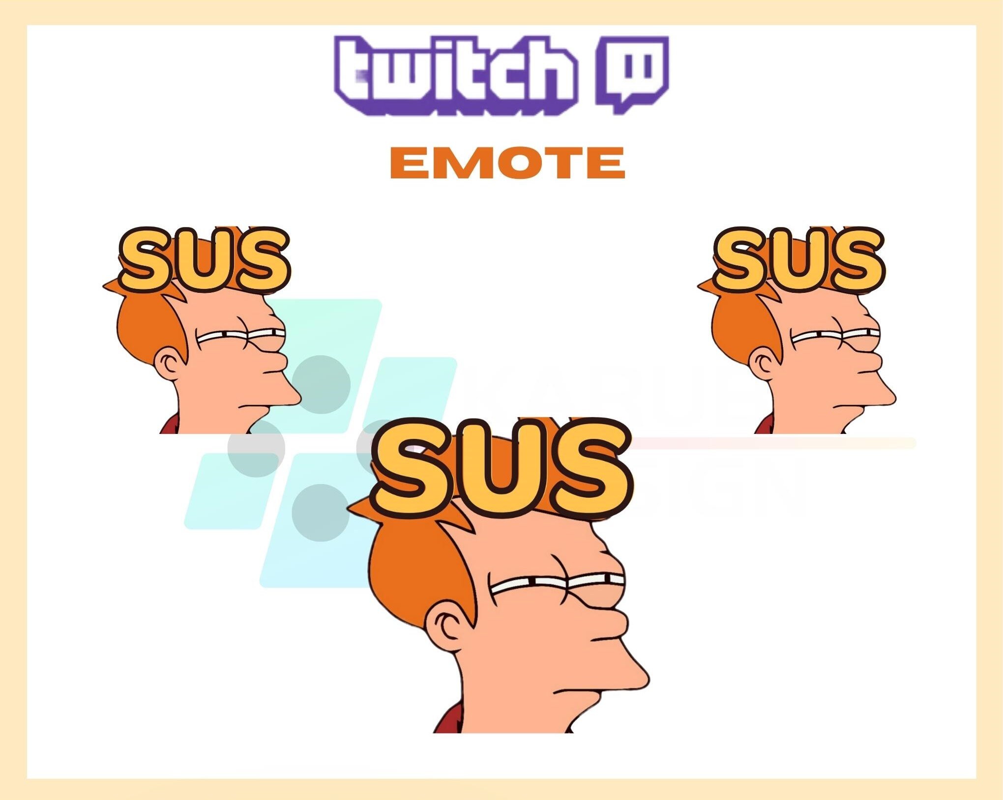 1 Twitch Emote Sus Emote Fry Emote Futurama Emote FPS - Etsy UK