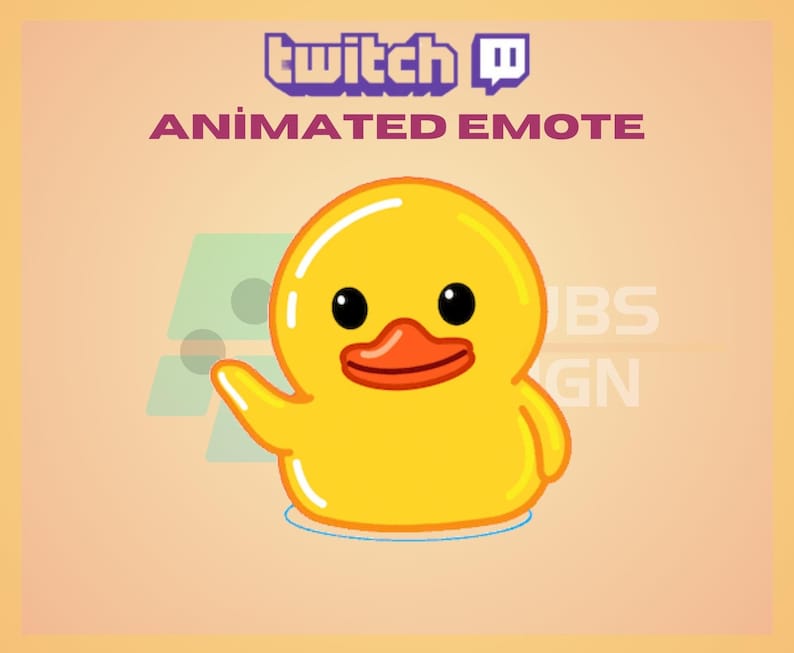 Animated Twitch Emote, Duck Hi Emote, Duck Bye Emote, Cute Emote ...